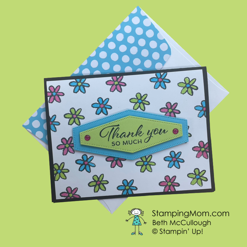 Just My Type thank you card